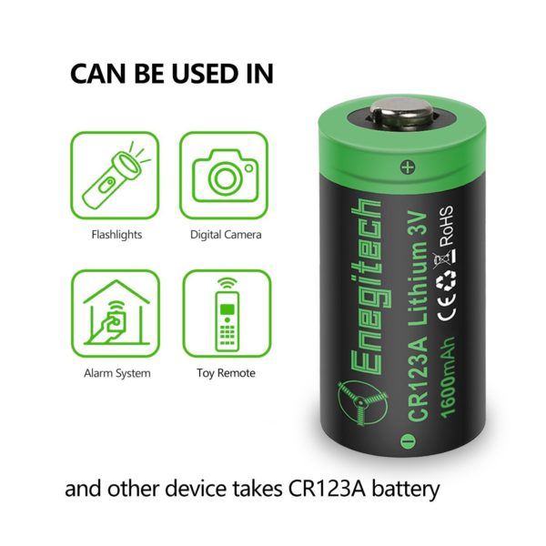 Shop CR123a 3v lithium battery | 3V lithium batteries CR123a - Enegitech